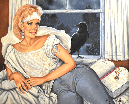 The Raven "Edgar Allan Poe's Muse" – Fantasy Paintings by Von Tipton
